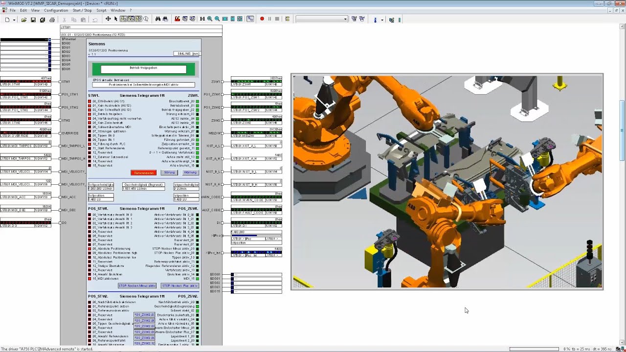 Virtuelle Inbetriebnahme mit WinMOD und Process Simulate - YouTube