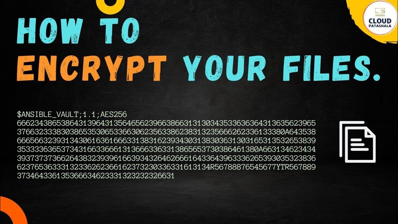 How to encrypt and decrypt files using ansible-vault and Docker. - YouTube
