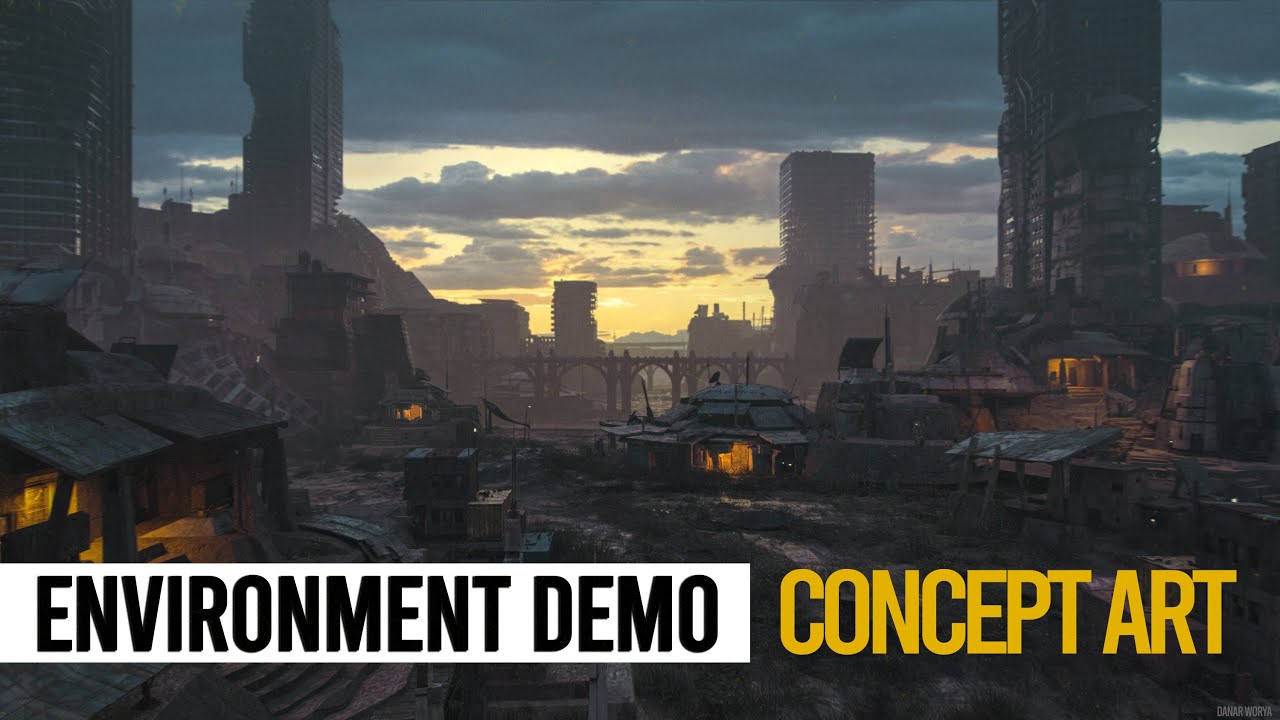 Environment demo Concept art using BLENDER - YouTube