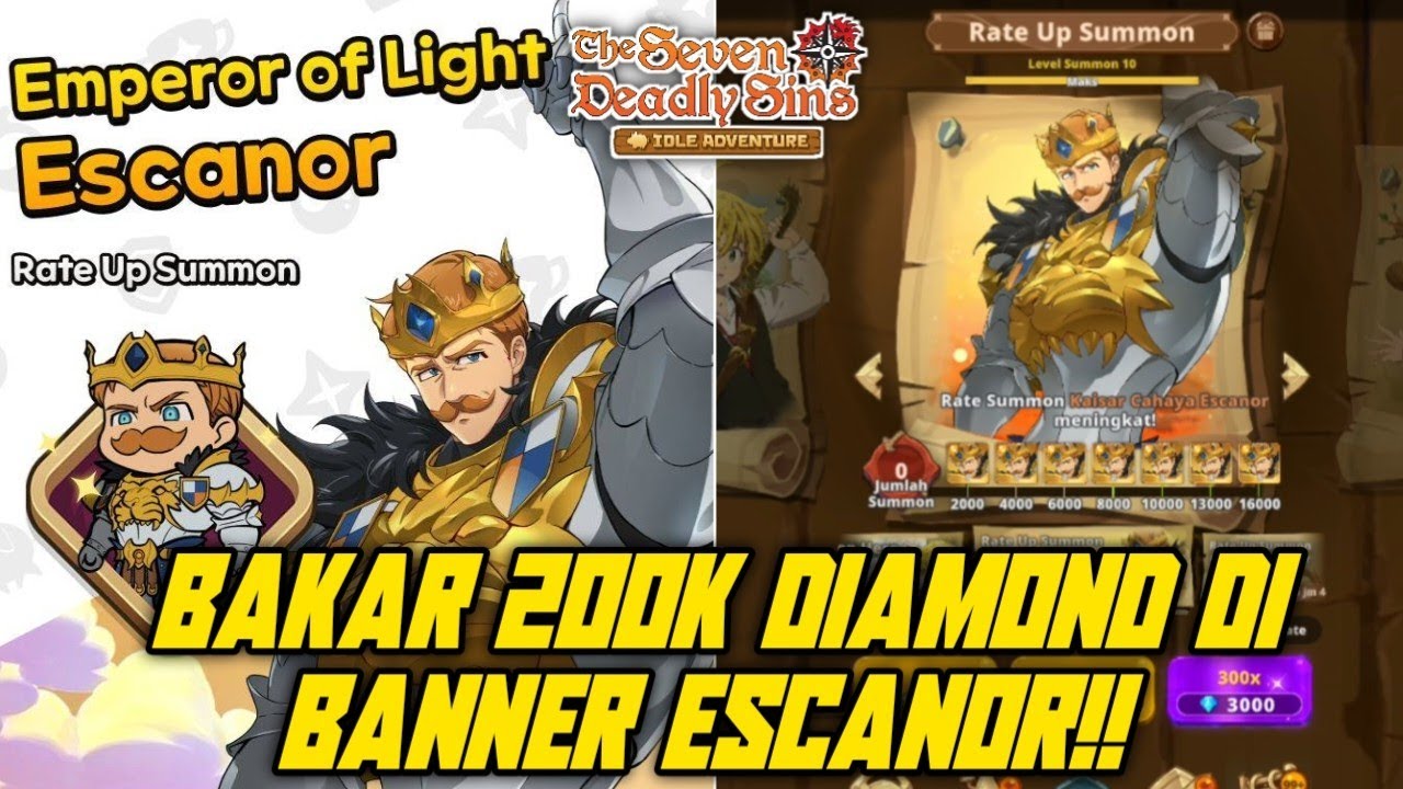 New Banner Emperor of Light Escanor! 7ds Idle Adventure - YouTube