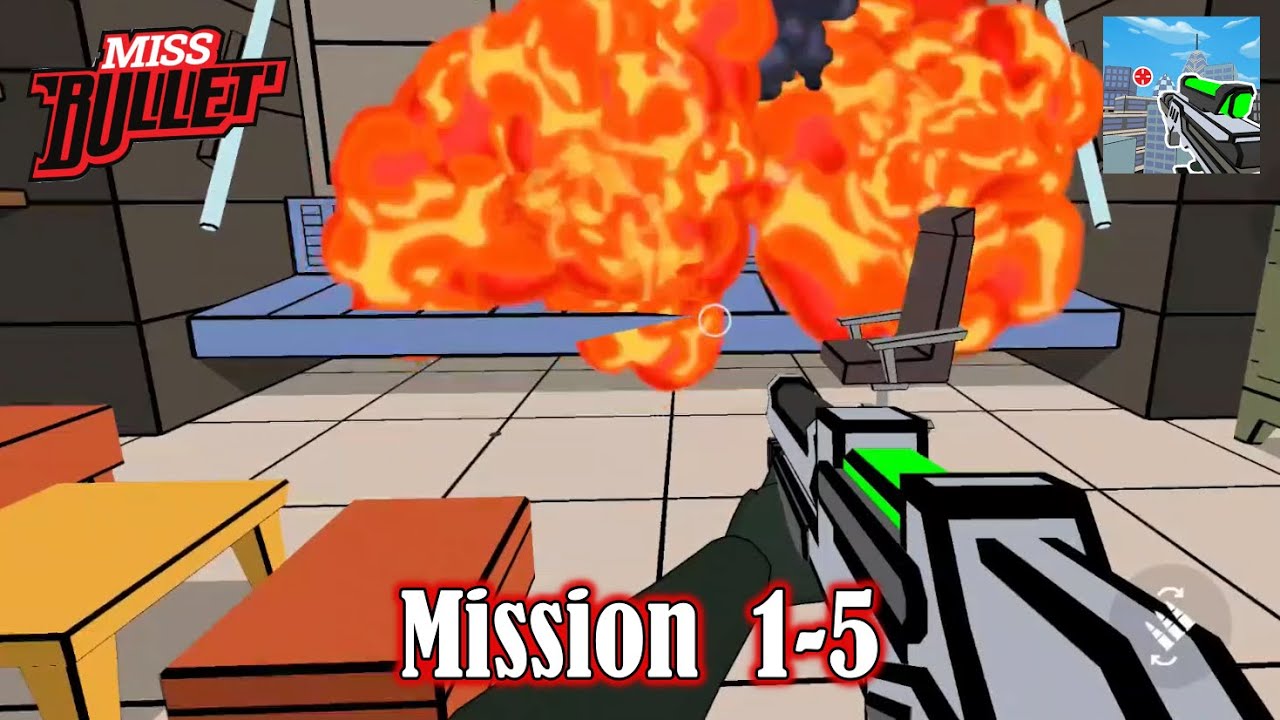 Miss Bullet : Cartoonish Shooter Mission 1-5 Gameplay Walkthrough - YouTube