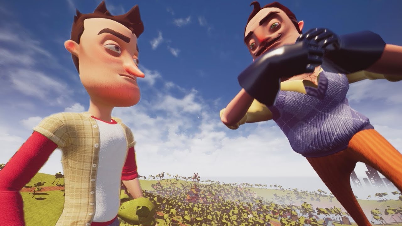 GIANT PLAYER VS GIANT NEIGHBOR | Hello Neighbor Beta 3 - YouTube