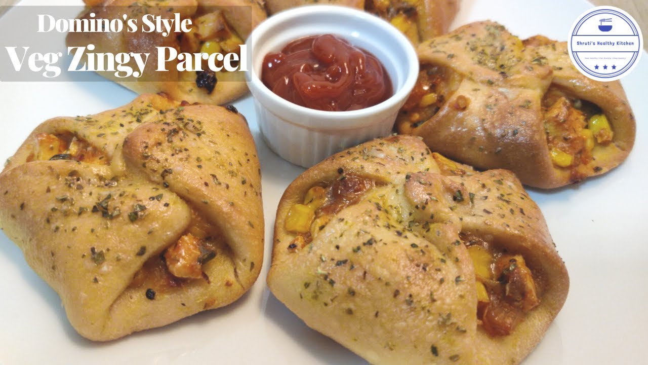 Veg Zingy Parcel | Dominos Style Paneer Parcel Recipe | No Yeast, No ...