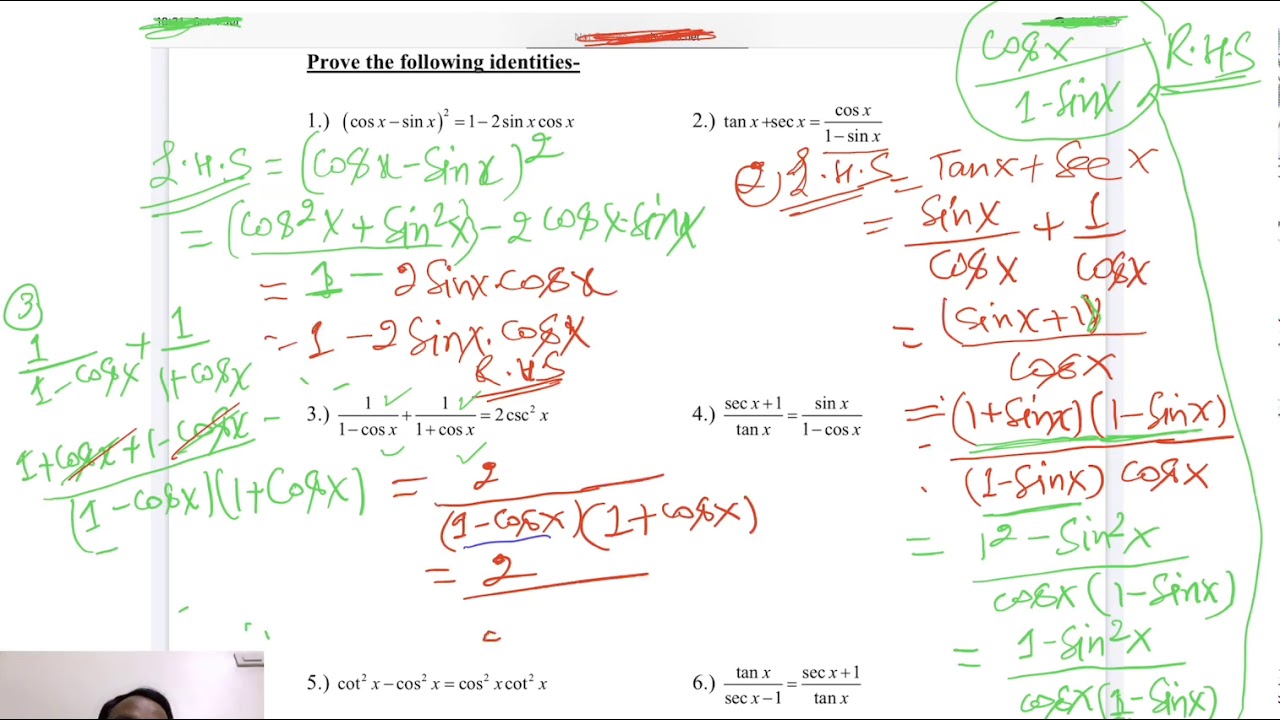 #Trigonometrical identity; formula and examples proofs;Tri- part-2For ...