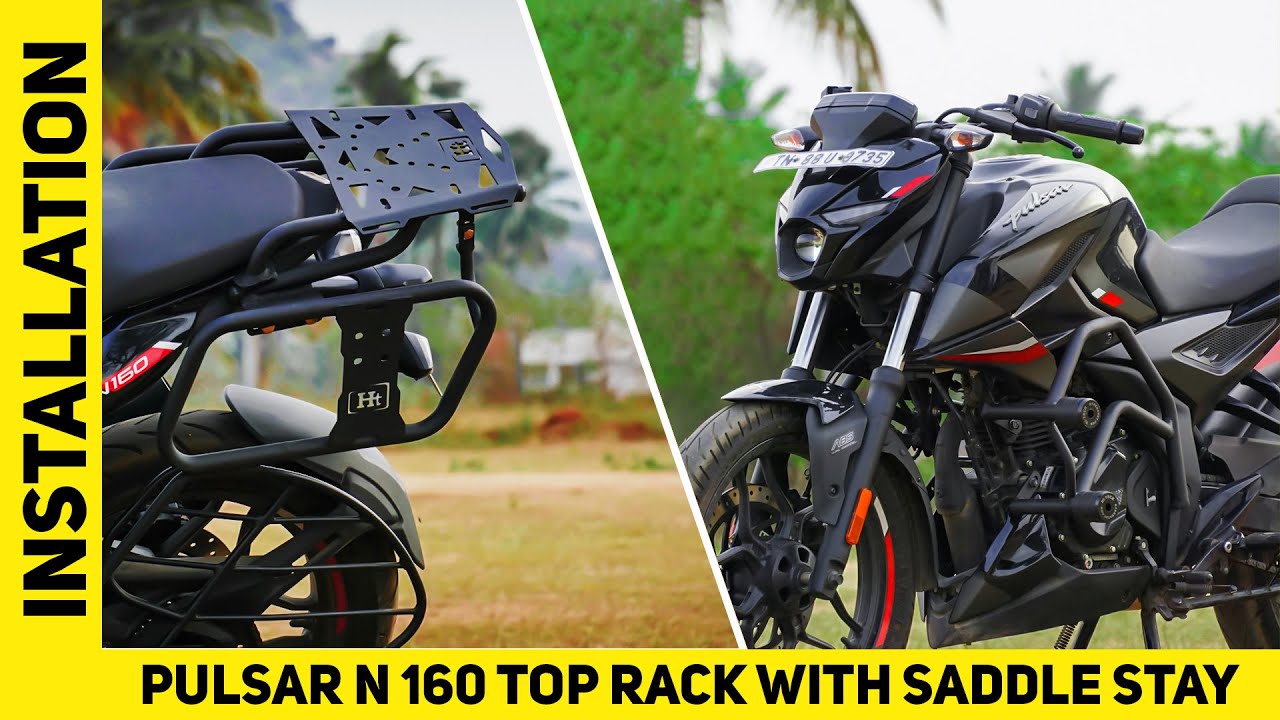 Pulsar N 160 Top Rack With Saddle Stay - YouTube