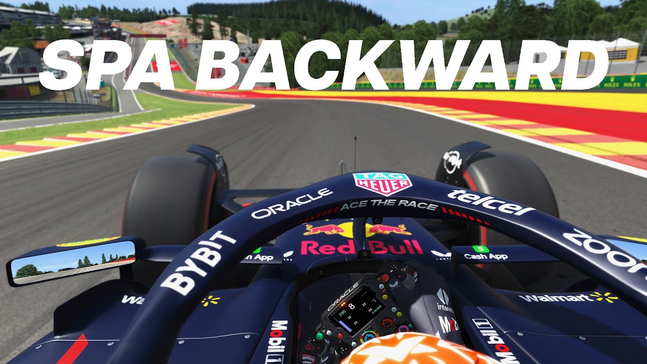 Max Verstappen's RB19 Driving Backward at Spa-Francorchamps | Belgian ...