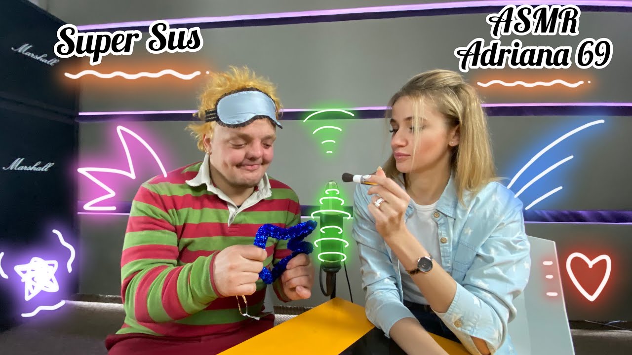 ШОК КОНТЕНТ!!! СУПЕР СУС ВПЕРВЫЕ ПРОБУЕТ АСМР С АДРИАНОЙ / SUPER SUS ...