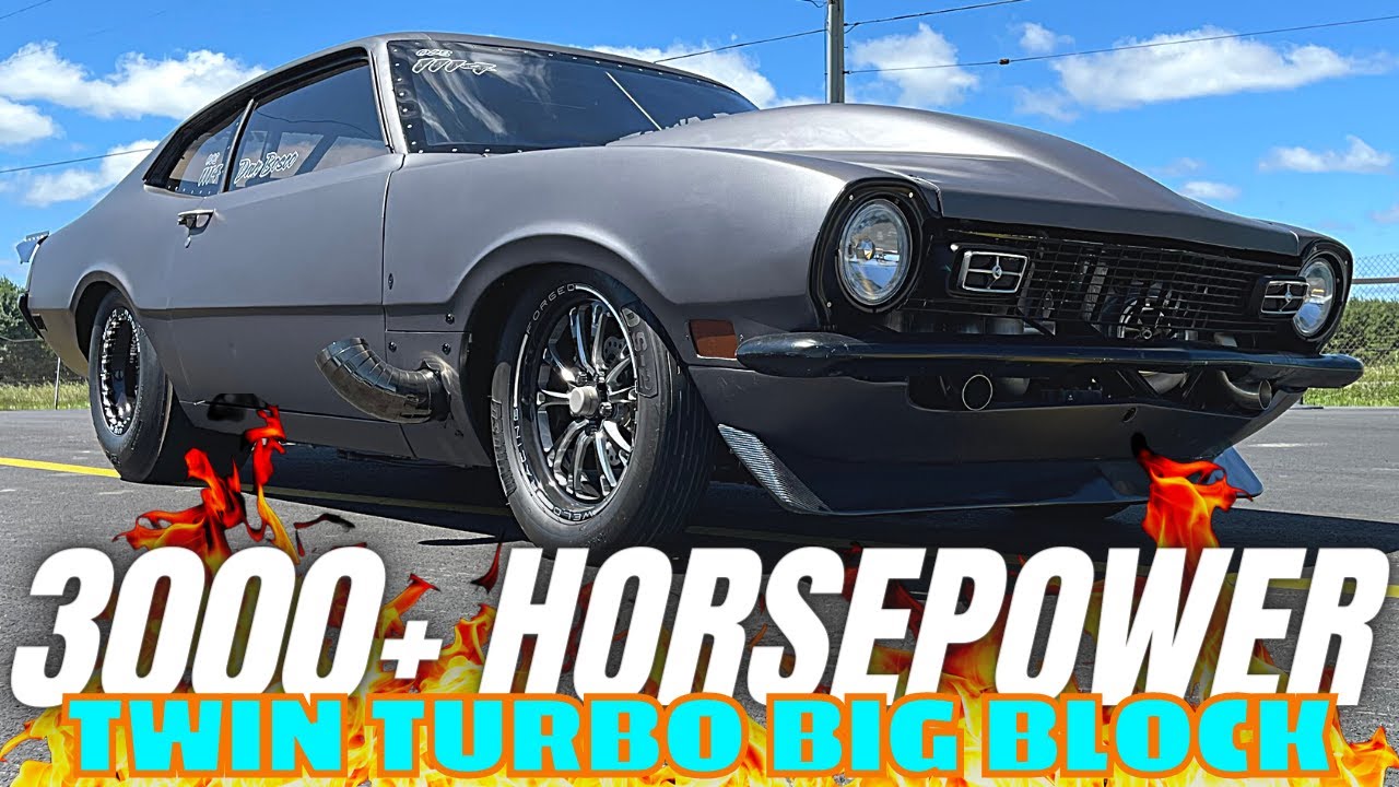 3000 HP Twin Turbo Big Block Ford Maverick Monster Shakedown - YouTube