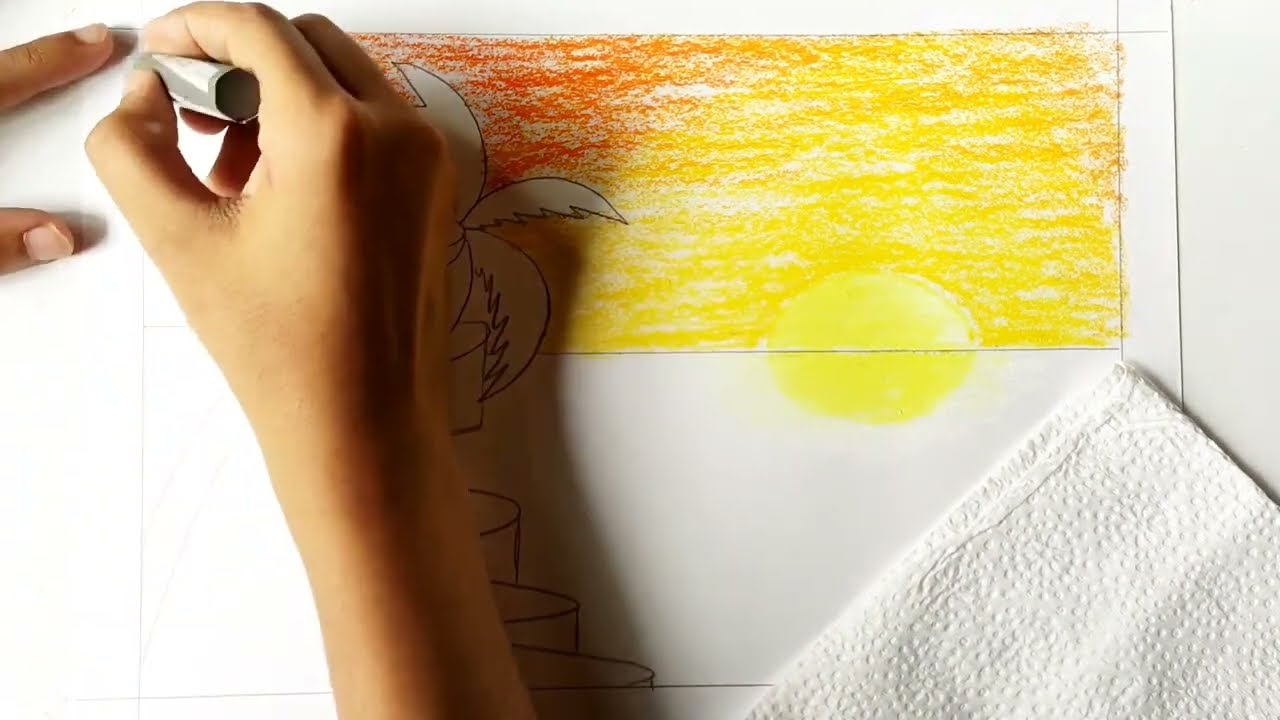 প্রাকৃতিক দৃশ্য আঁকা সহজে | pakritik drisso aka | How to draw natural ...