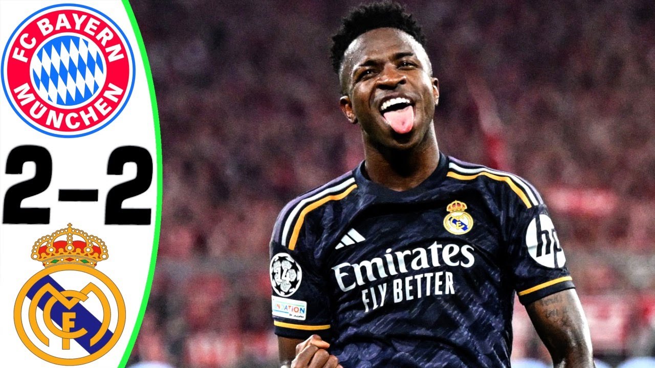 Bayern Munich vs Real Madrid 2-2 - All Goals and Highlights - 2024 🔥 ...