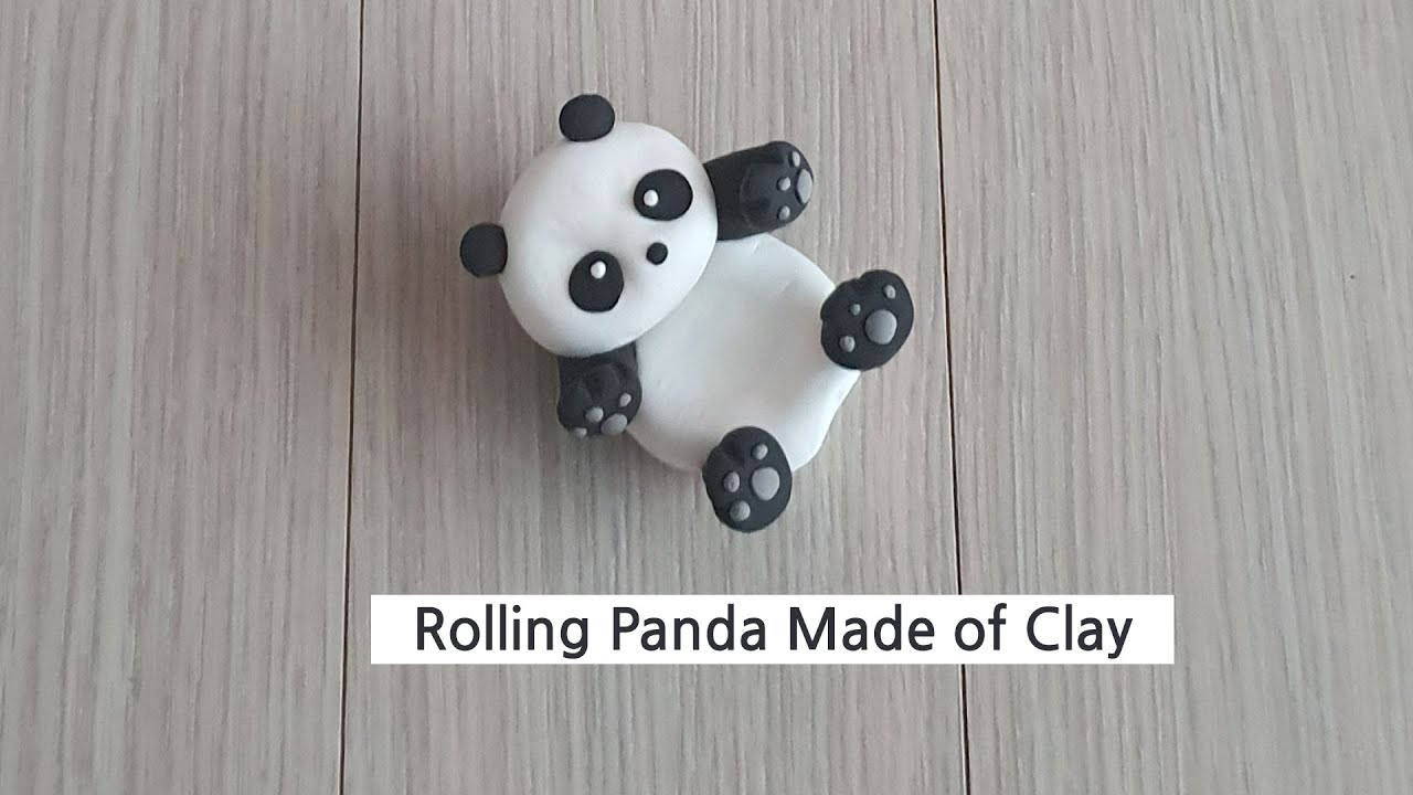 Rolling Panda Made of Clay 🐼 | Super Easy and Adorable! - YouTube