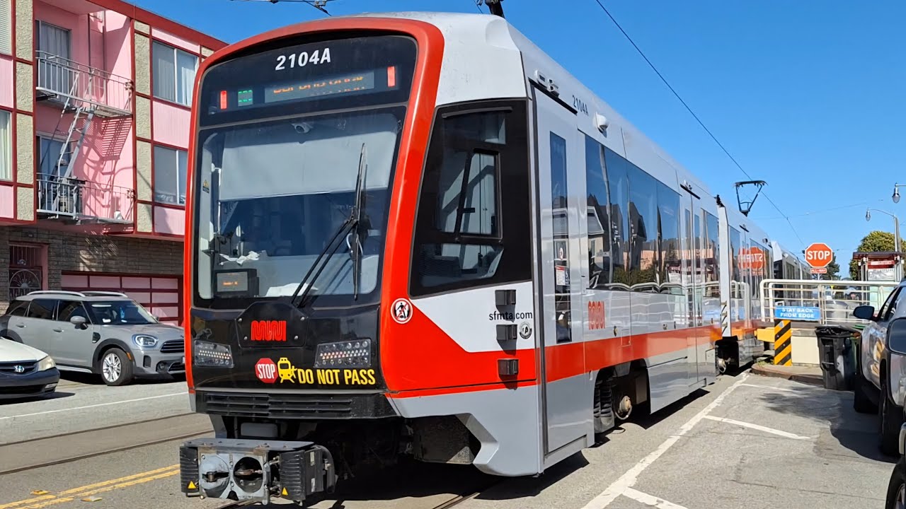 SF MUNI 2022 Siemens S200 LRV4 #2104 on M Ocean View - YouTube
