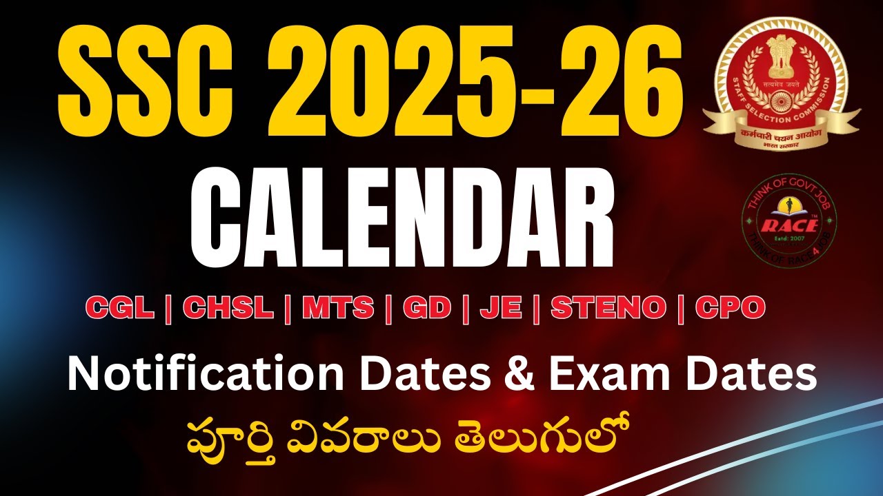 SSC Exam Calendar 2025 OUT | Full Exam Schedule & Important Dates | SSC ...