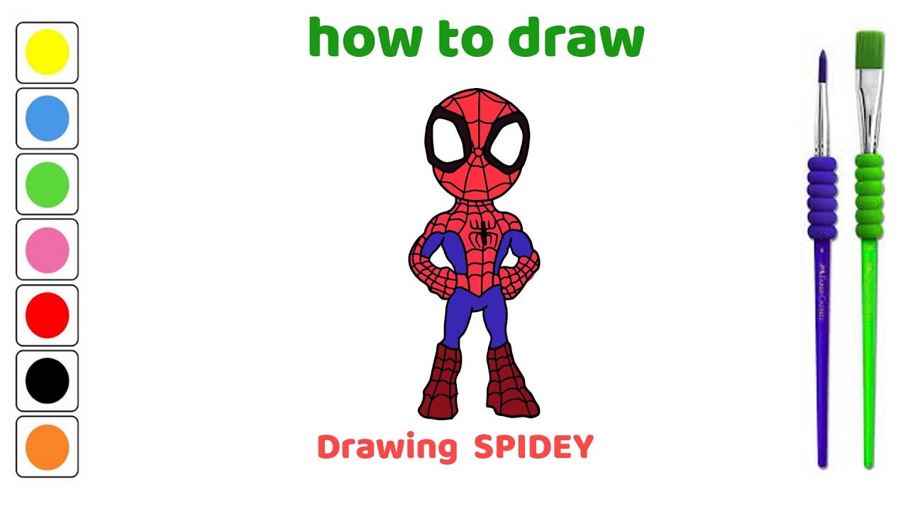 How to Draw SPIDEY (Marvel's Spidey and his Amazing Friends) - YouTube
