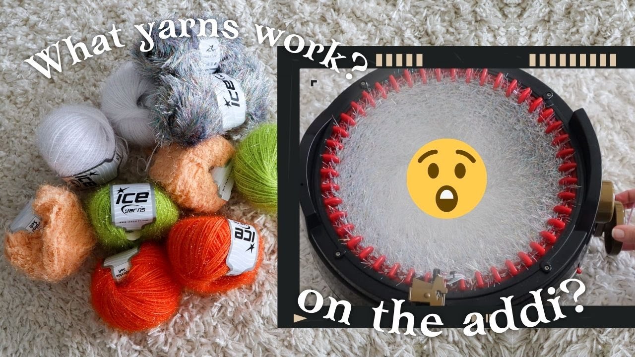 Trying out yarns on my knitting machine😁 - YouTube