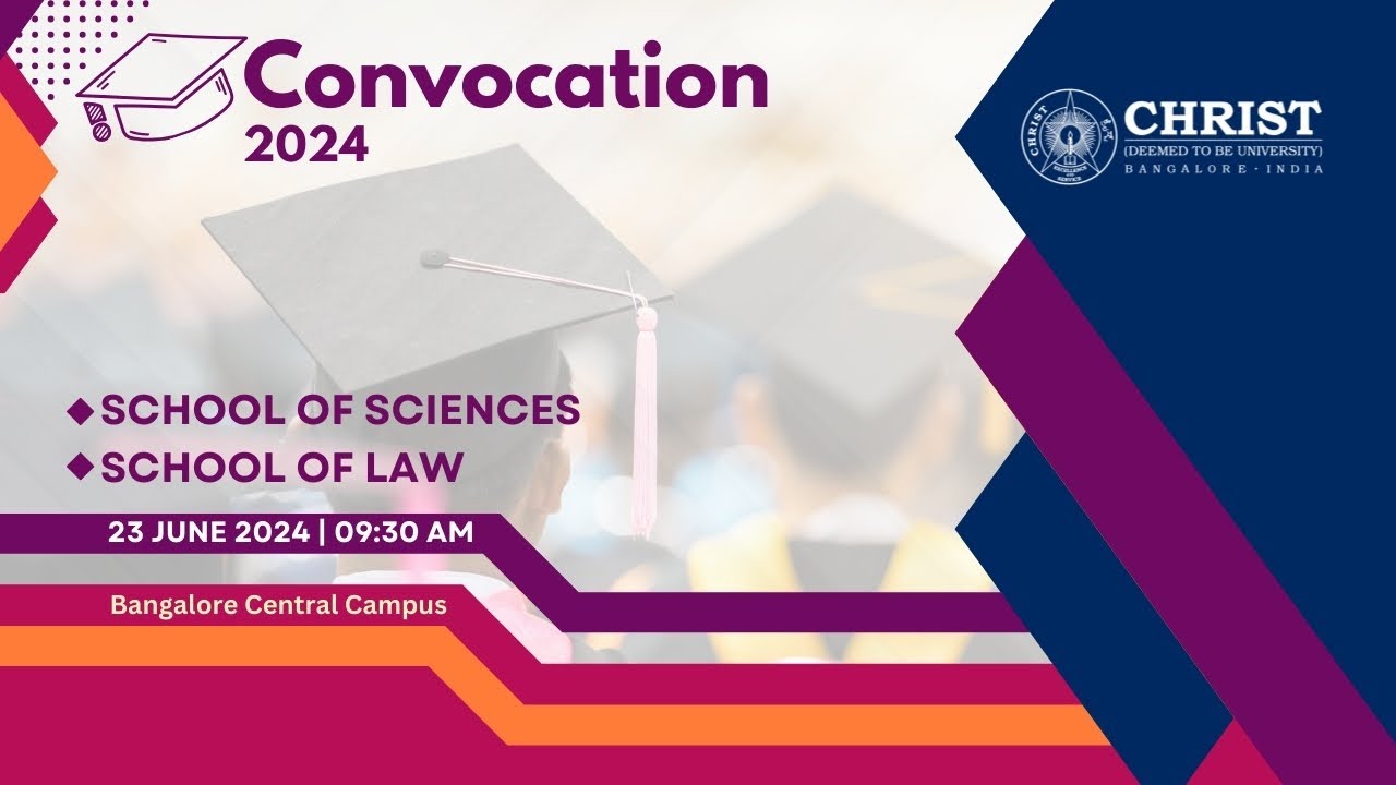 Convocation - 2024 | SCHOOL OF SCIENCES || SCHOOL OF LAW - YouTube