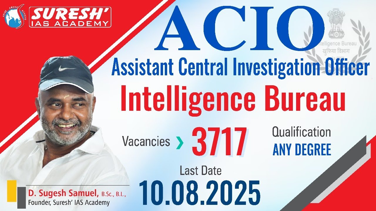 INTELLIGENCE BUREAU | ACIO (GRADE-II) | NOTIFICATION OUT | Suresh IAS ...