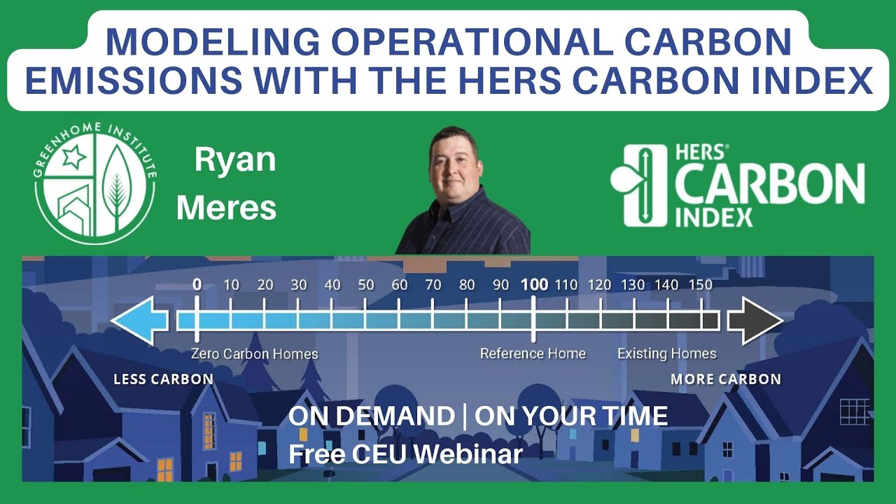 Modeling Operational Carbon Emissions with the HERS Carbon Index - YouTube
