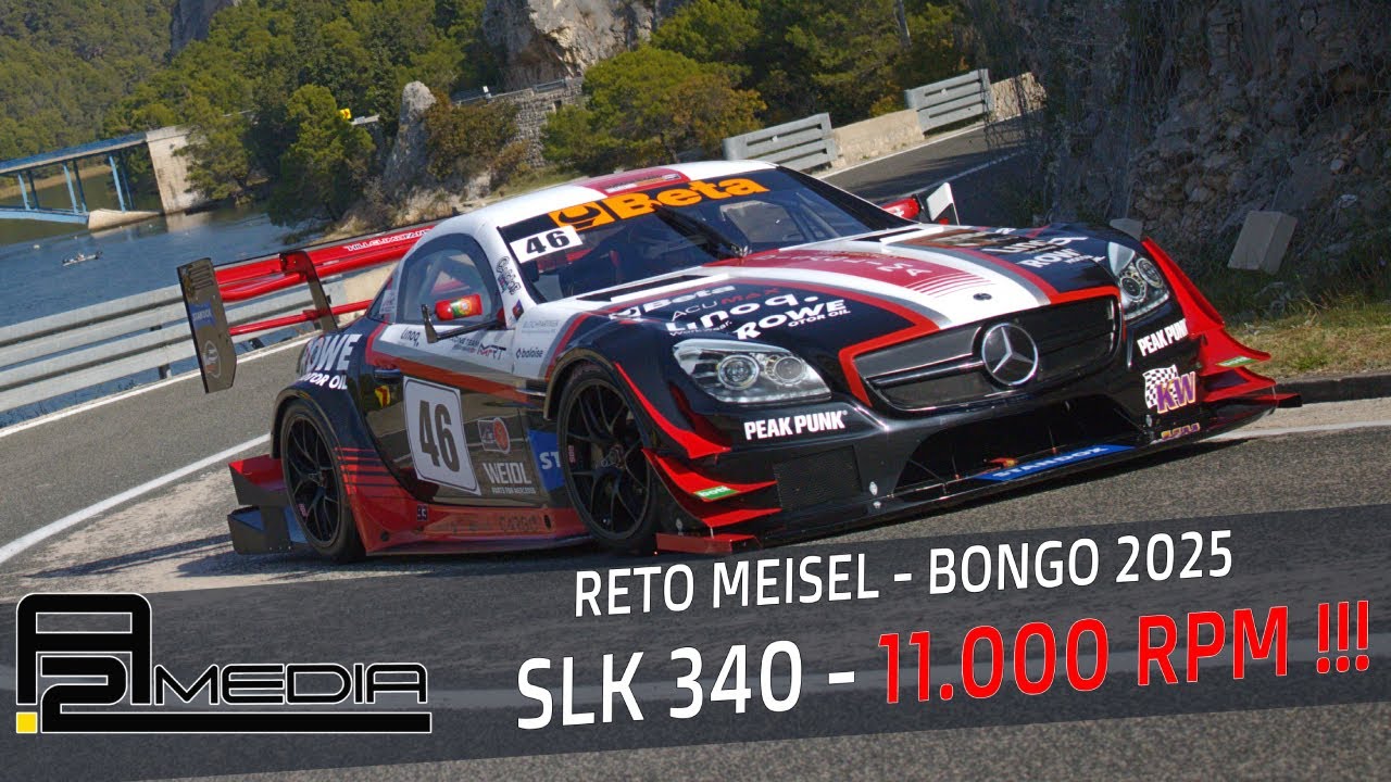 Reto Meisel - 11.000rpm SLK340 - Bongo Hillclimb Monsters 2025 - YouTube