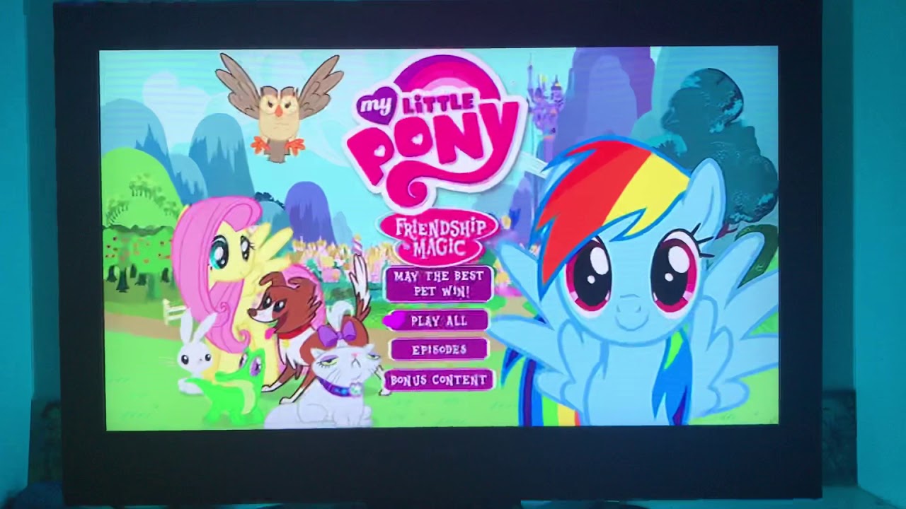 My Little Pony May the best pet win DVD menu walkthrough - YouTube