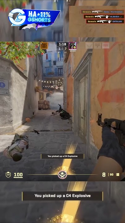 Невероятно красивый клатч 1в5 на карте Inferno CS2! #csgo #кс2 #cs #cs2 #counterstrike #shorts # ...