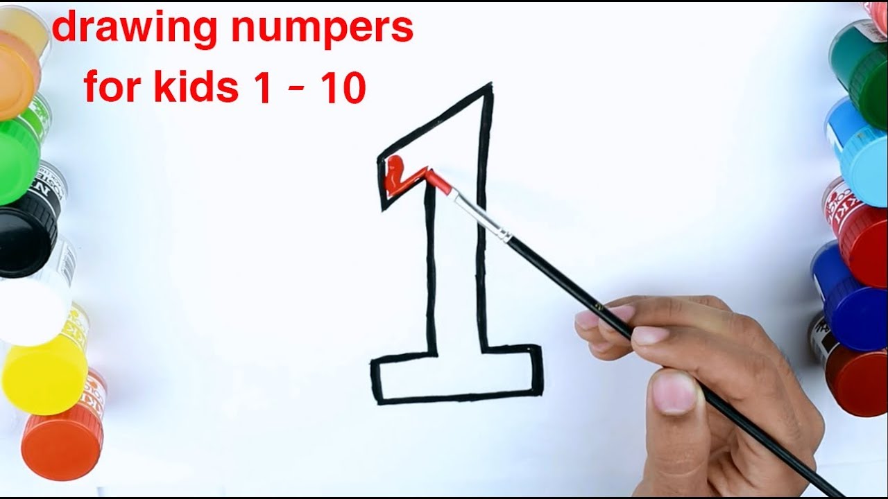 The best way to drawing and coloring numbers for kids 1 - 10 - YouTube