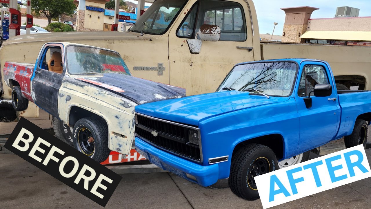 Ford paint on my LS SWAPPED 1981 C10 - YouTube