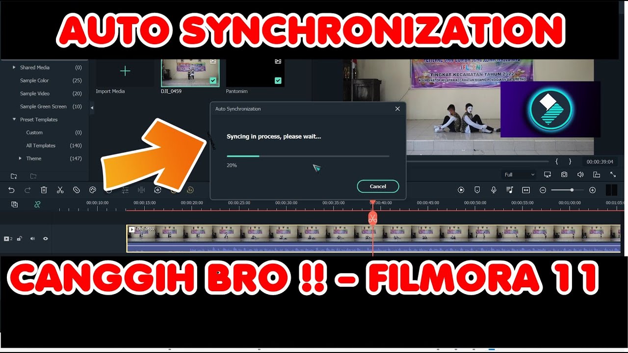 AUTO SINKRON VIDEO & AUDIO (AUTO SYNCHRONIZATION) FITUR CANGGING FILMORA 11 - UPDATE TERBARU 11. ...