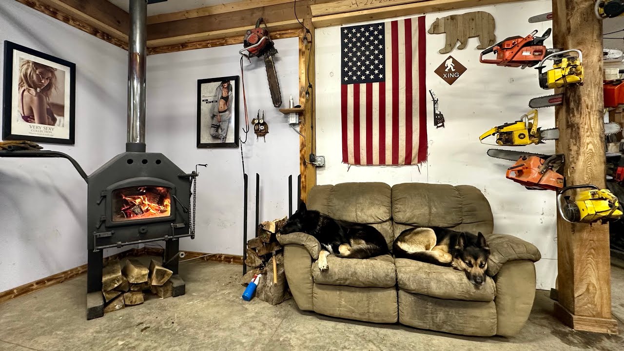 How Well This Homemade Wood Stove Heats My Barn - YouTube