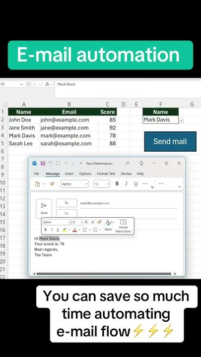 Automate Emails in One Click with Excel VBA! 🔥 Save Time with This Outlook Hack! - YouTube