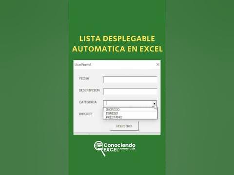 Crea lista desplegable en Excel en 1 minuto #combobox #excel - YouTube