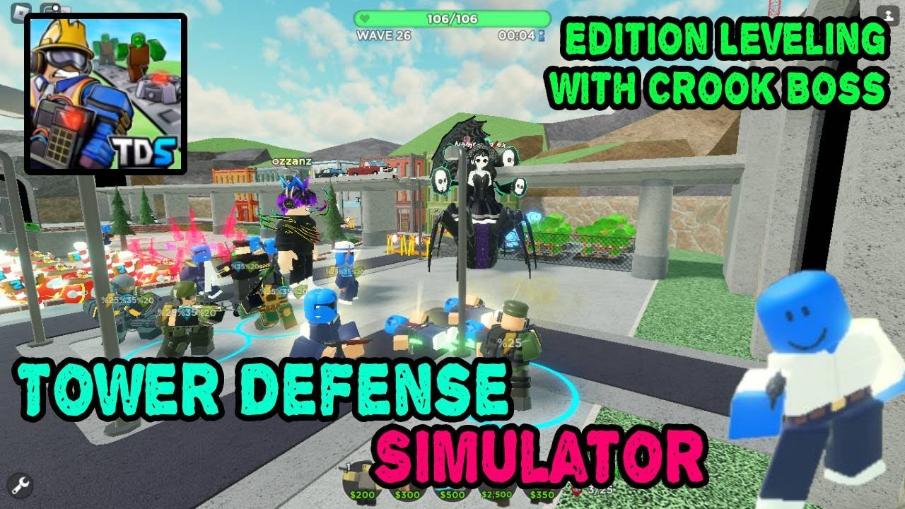 Leveling with Tower Crook Boss in Tower Defense Simulator Roblox editon ...