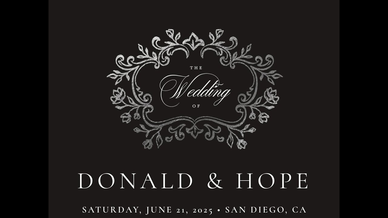 The Wedding of Donald & Hope - YouTube