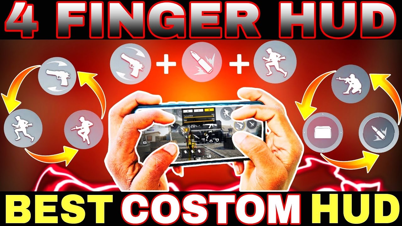 4 FINGER HUD ||😯 Best 4 Finger Costom HUD ||😱 Lema FF ? - YouTube