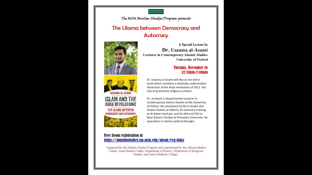 Usaama al Azami - The Ulama Between Democracy and Autocracy - YouTube