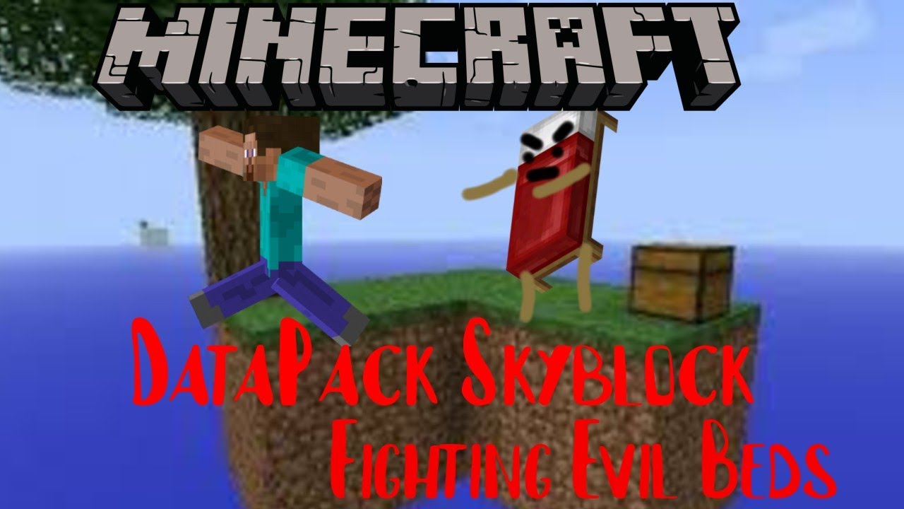 Killing a Evil bed (Minecraft Datapack Skyblock #2) - YouTube