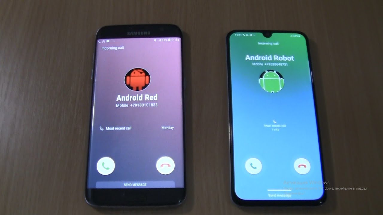 Android Green+Android red Double Over the Horizon Incoming call at the ...