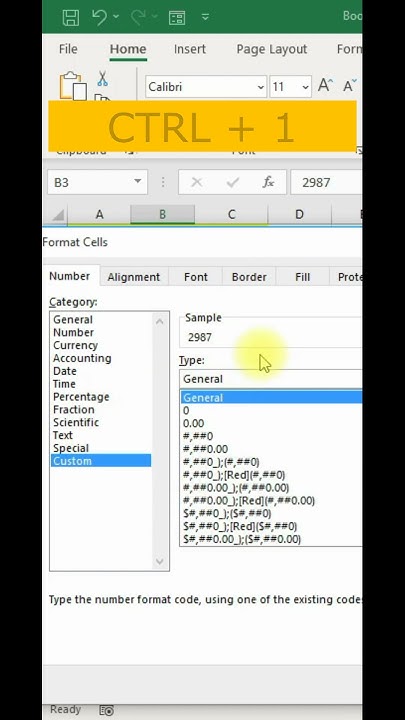 Highlight negative values red using custom format |Excel tips & tricks|Custom number format in ...