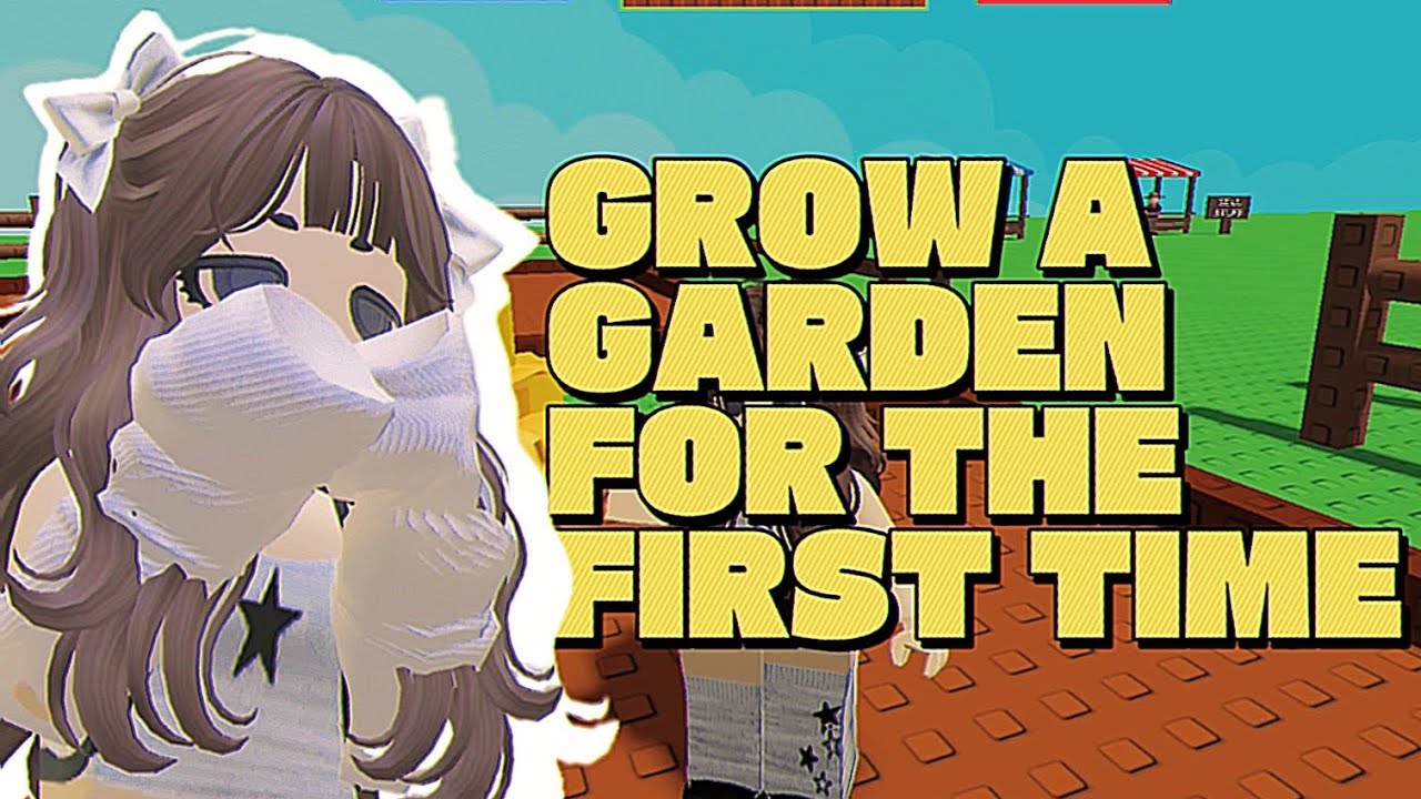 growing my first garden at GROW A GARDEN - Roblox - YouTube