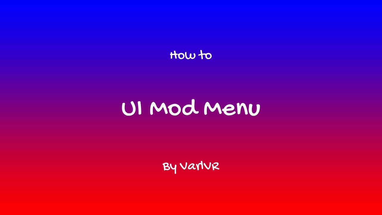 How to add a UI Mod Menu to your Gorilla Tag Fangame - YouTube