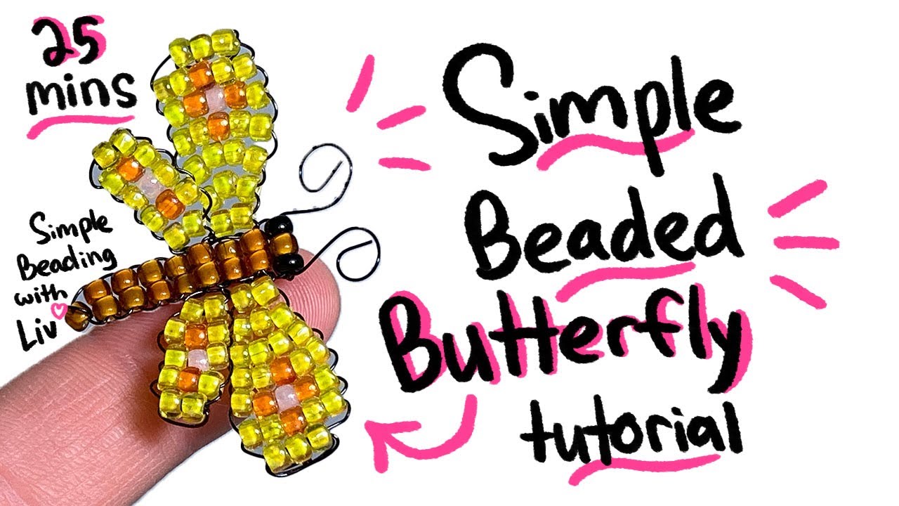 Beaded Butterfly Tutorial - YouTube