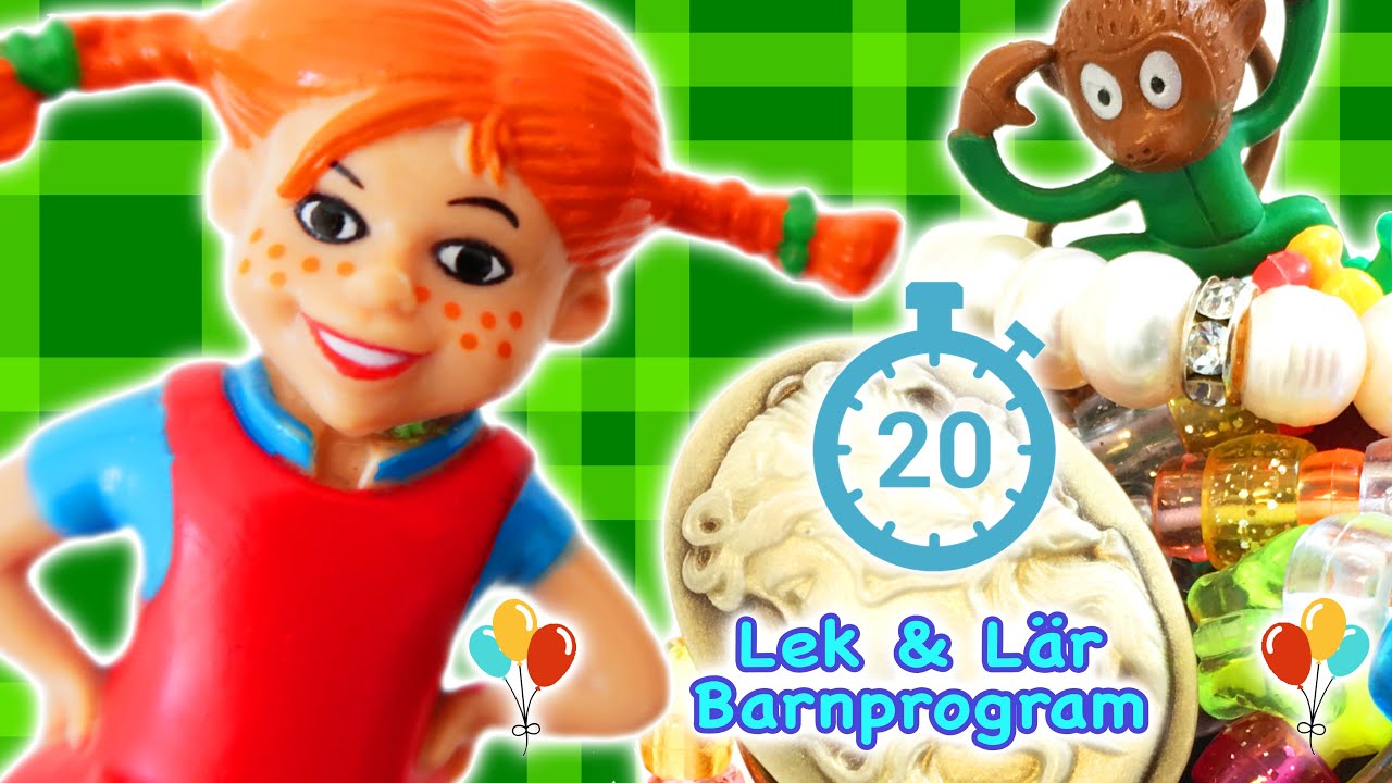 Pippi Långstrump seglar ut på skattjakt med Tommy och Annika! 20 min ...