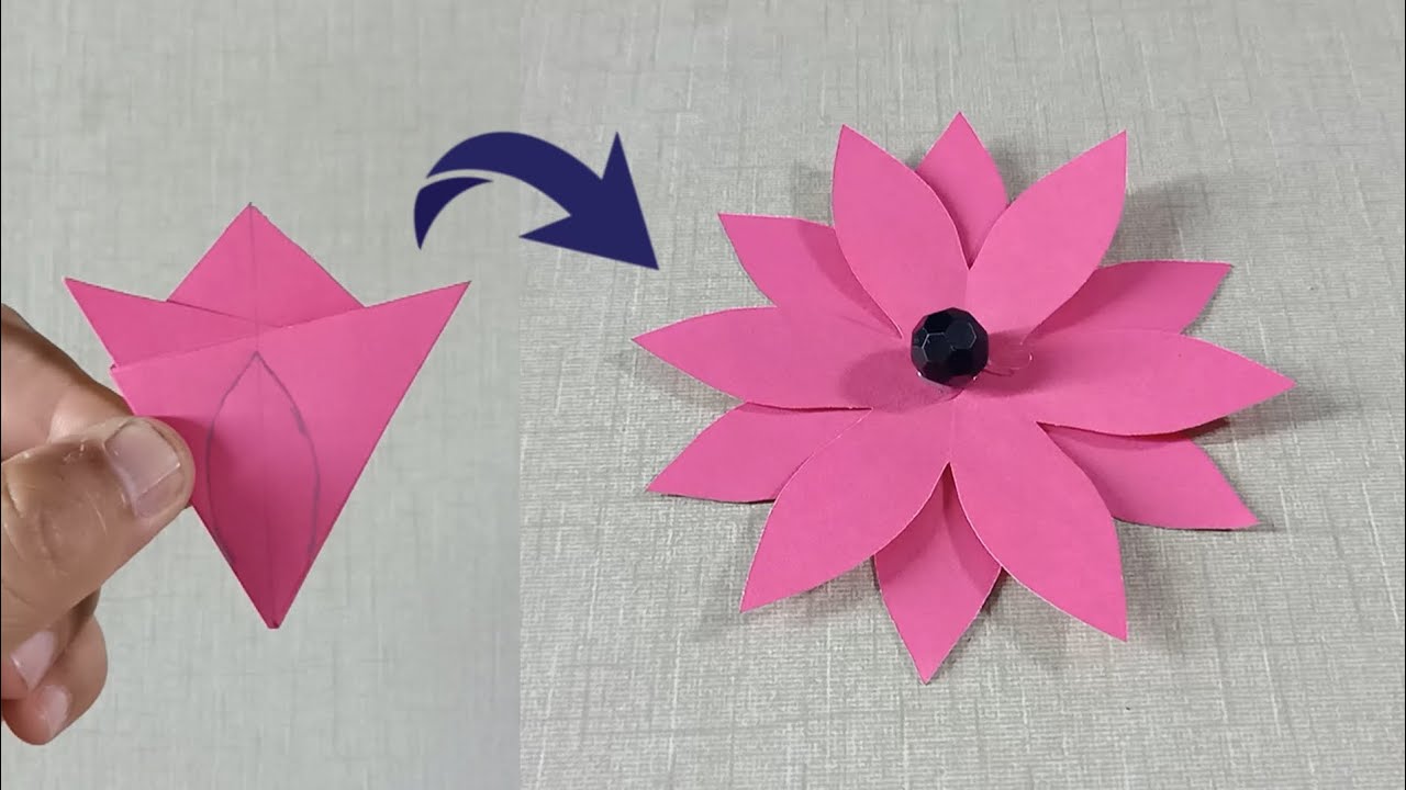 How to make flower by paper | Diy easy flower making | Easy flower ...