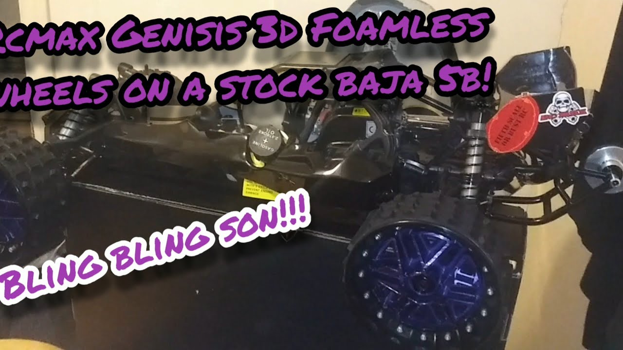 Rovan Baja 5B 45cc w/ Rcmax Genisis Dual Splashed 3D Foamless Wheels ...