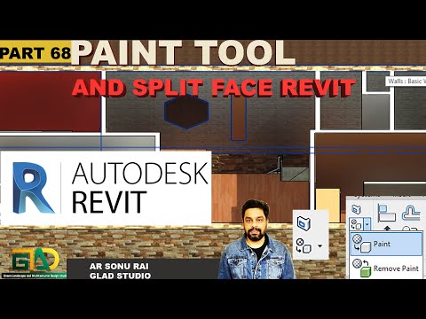 PAINT TOOL AND SPLIT FACE REVIT(PART 68 REVIT FULL SERIES TUTORIAL ...