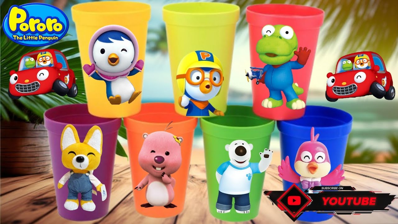 Pororo bermain air warna warni bersama crong Eddy loopy harry petty ...