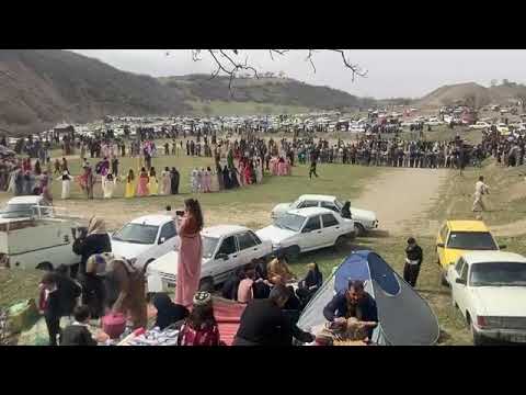 Beautiful dance of people in honor of the Iranian Nowruz celebration in the city of Marivan
