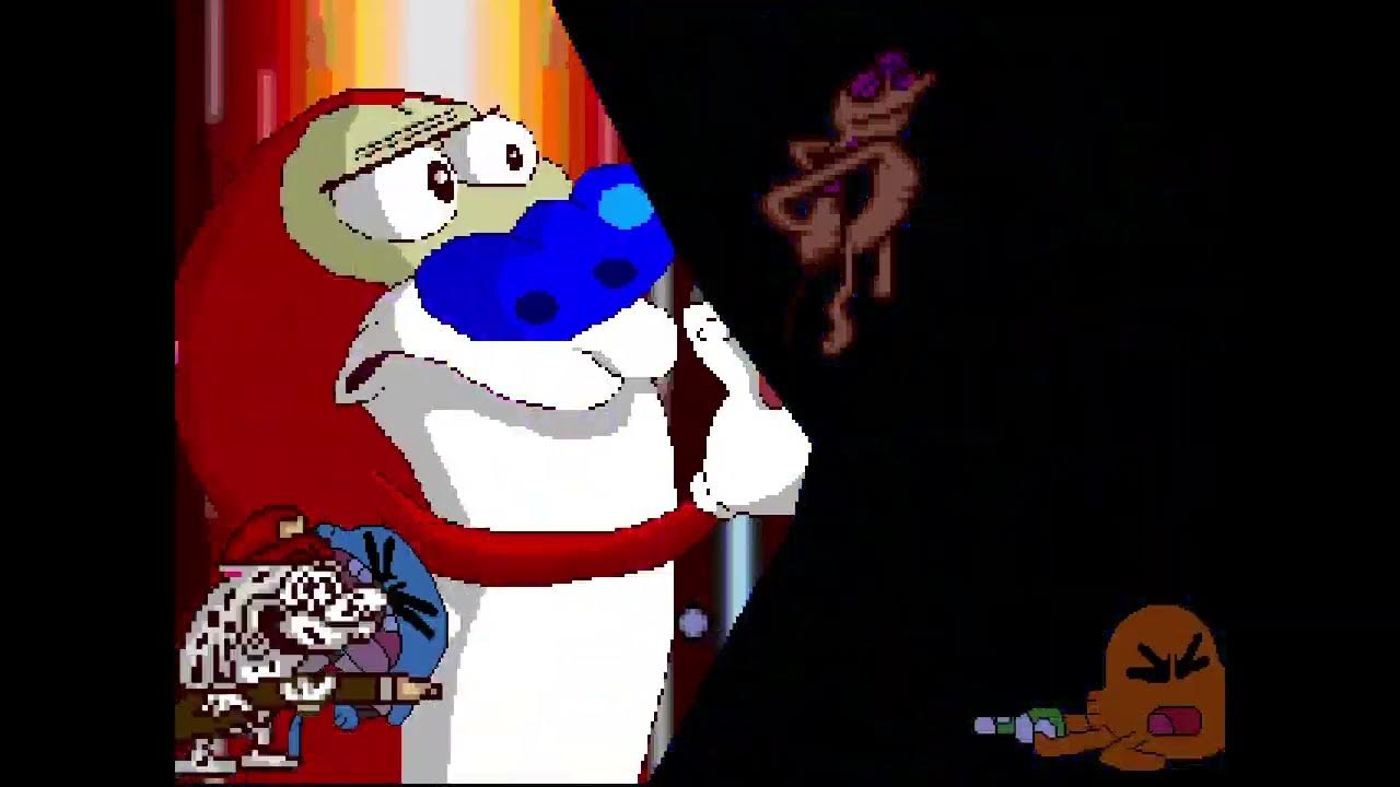 Ren Hoek and Stimpy vs Gumball and Darwin - MUGEN - YouTube