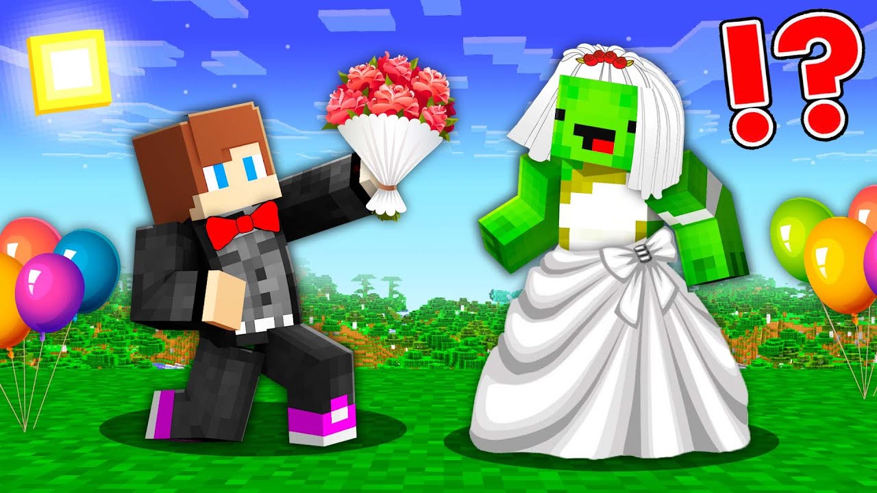 JJ and Mikey Wedding in Minecraft Challenge - Maizen JJ and Mikey - YouTube