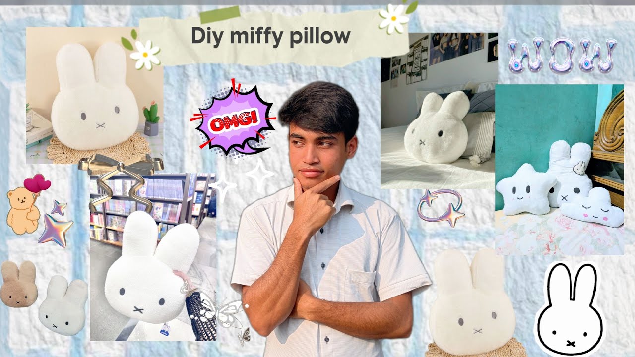 Diy miffy pillow #art #craft #miffypillow #easycraft - YouTube